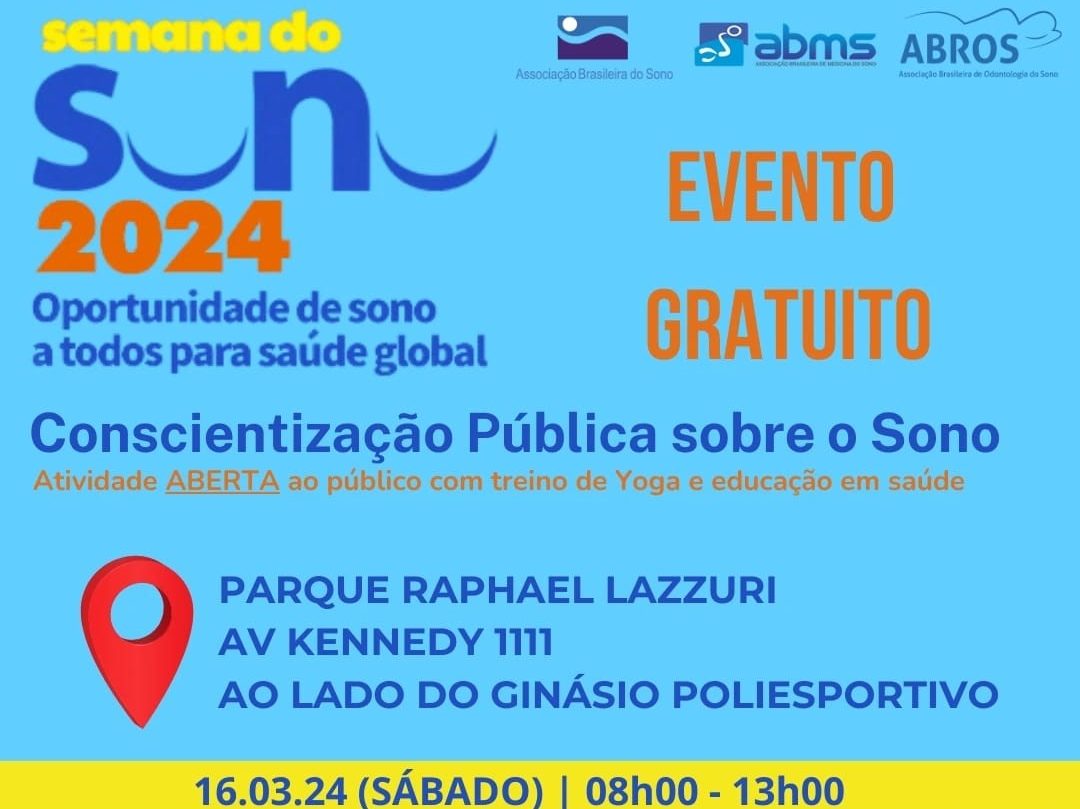Evento gratuito em São Bernardo celebra a Semana Mundial do Sono